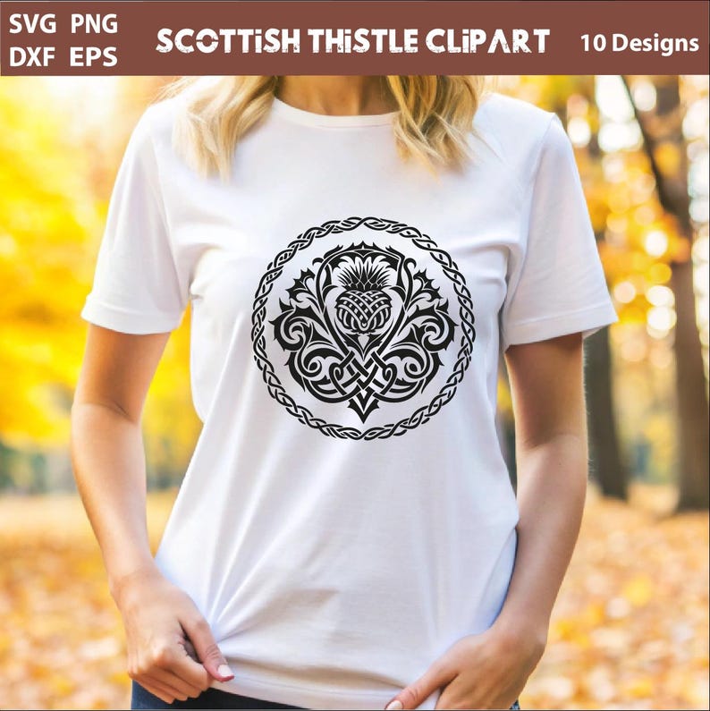 Scottish Thistle SVG, Celtic Knot Style, Charcuterie Cutting Board SVG ...