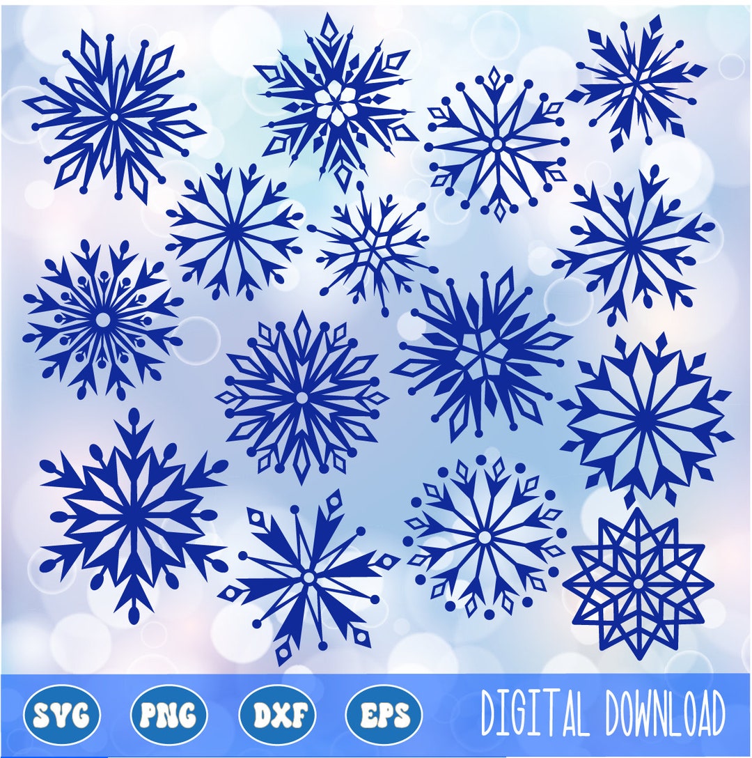 SVG PNG Christmas Clipart, Snowflakes Svg, Xmas Snowflakes Design ...