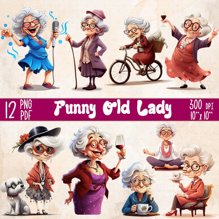 Funny Old Lady Cartoons