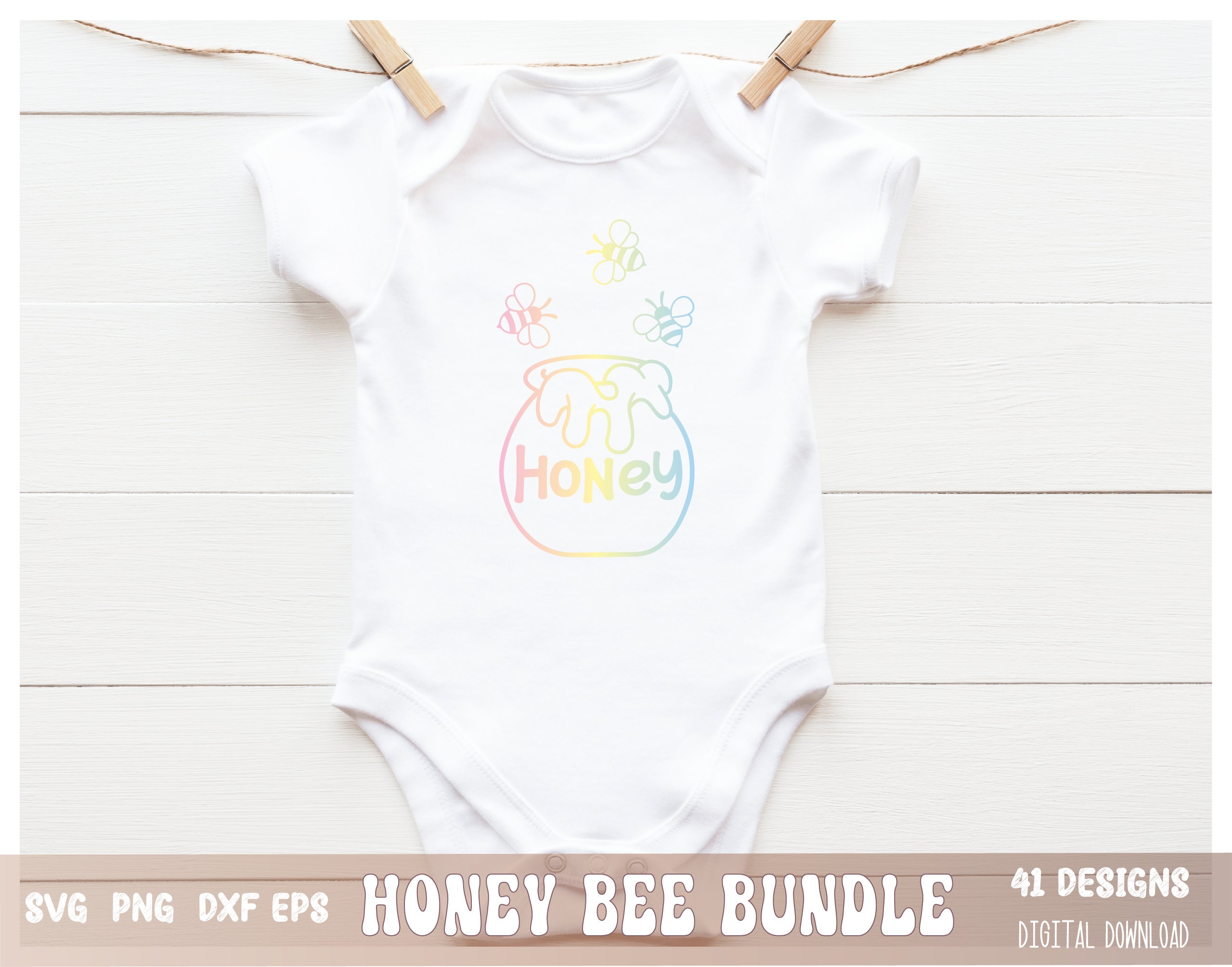 SVG PNG Honey Bee Bundle, Honeycomb, Dripping Honey Svg, Flying Bee ...
