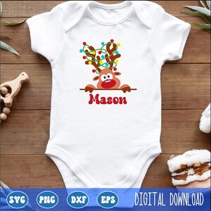 Peeking Cartoon Deer Rudolph SVG PNG Santa's Reindeer Rudolph Faces ...