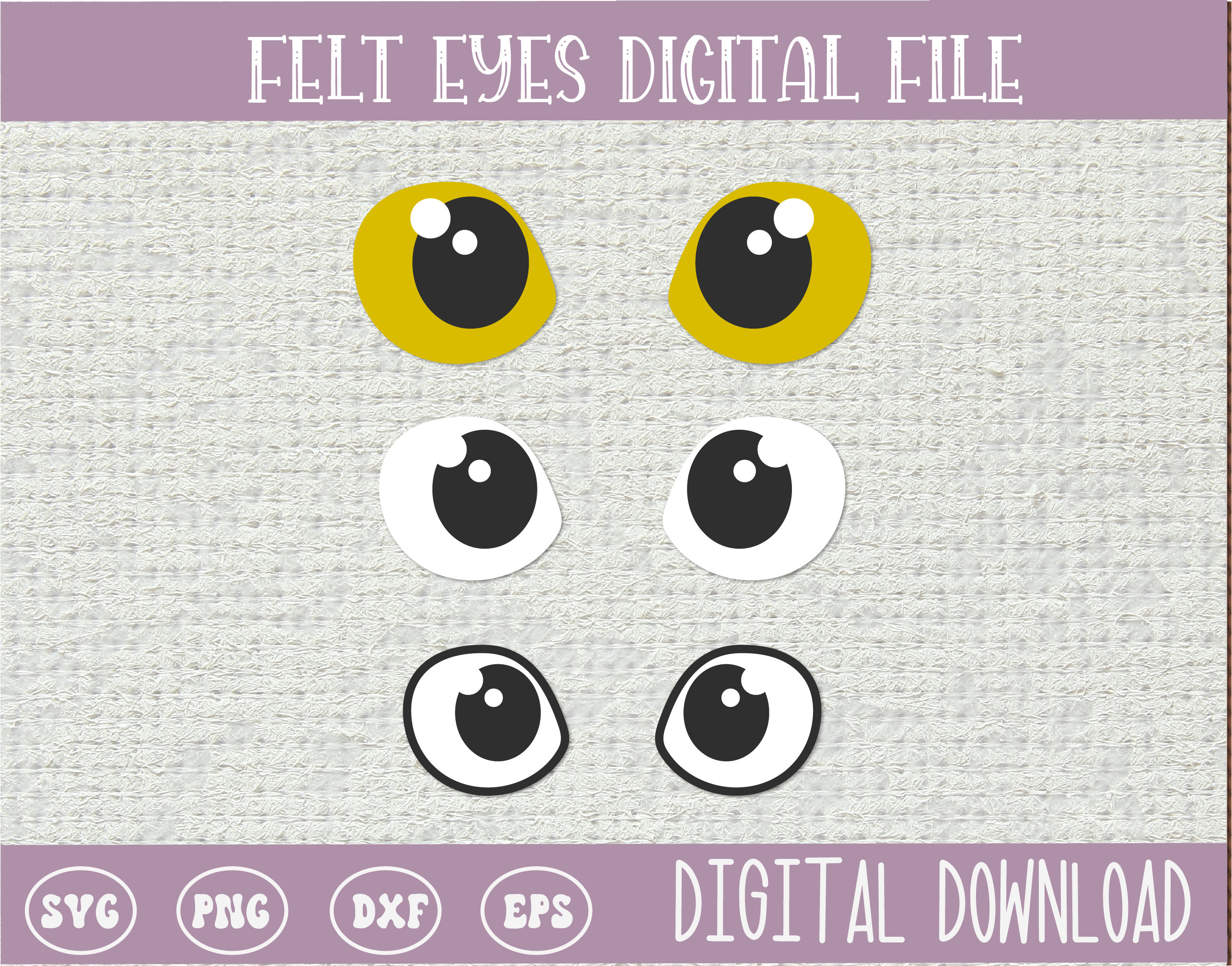 Felt Eye Files SVG PNG, Digital Download, Layered Svg, Sublimation Png ...