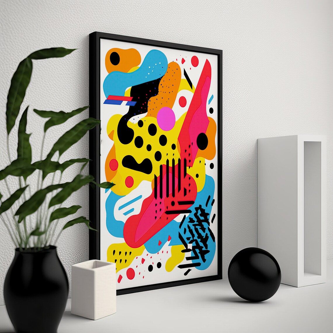 Retro Abstract Art Print INSTANT DOWNLOAD Gallery Wall Art Printable ...