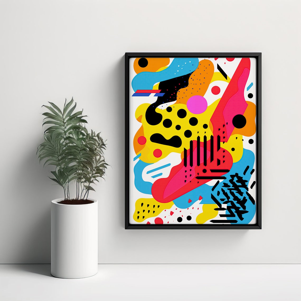Retro Abstract Art Print INSTANT DOWNLOAD Gallery Wall Art Printable ...