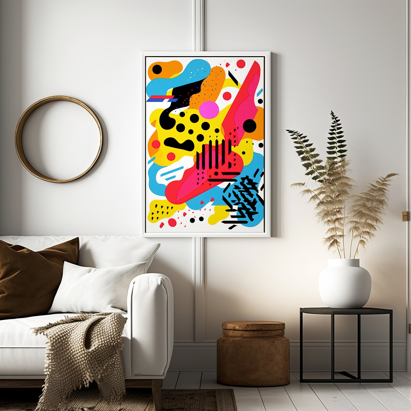 Retro Abstract Art Print INSTANT DOWNLOAD Gallery Wall Art Printable ...