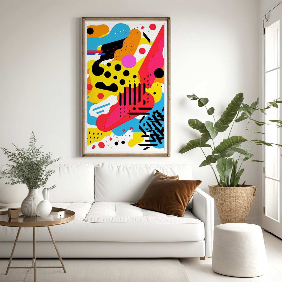 Retro Abstract Art Print INSTANT DOWNLOAD Gallery Wall Art Printable ...