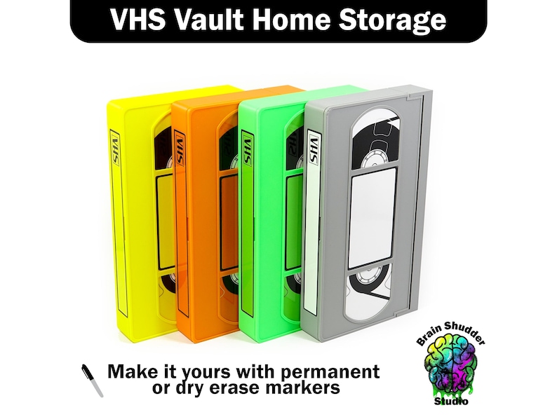 VHS Vault Home Storage - Empty | Trinket Storage Box | Gifts for Movie ...