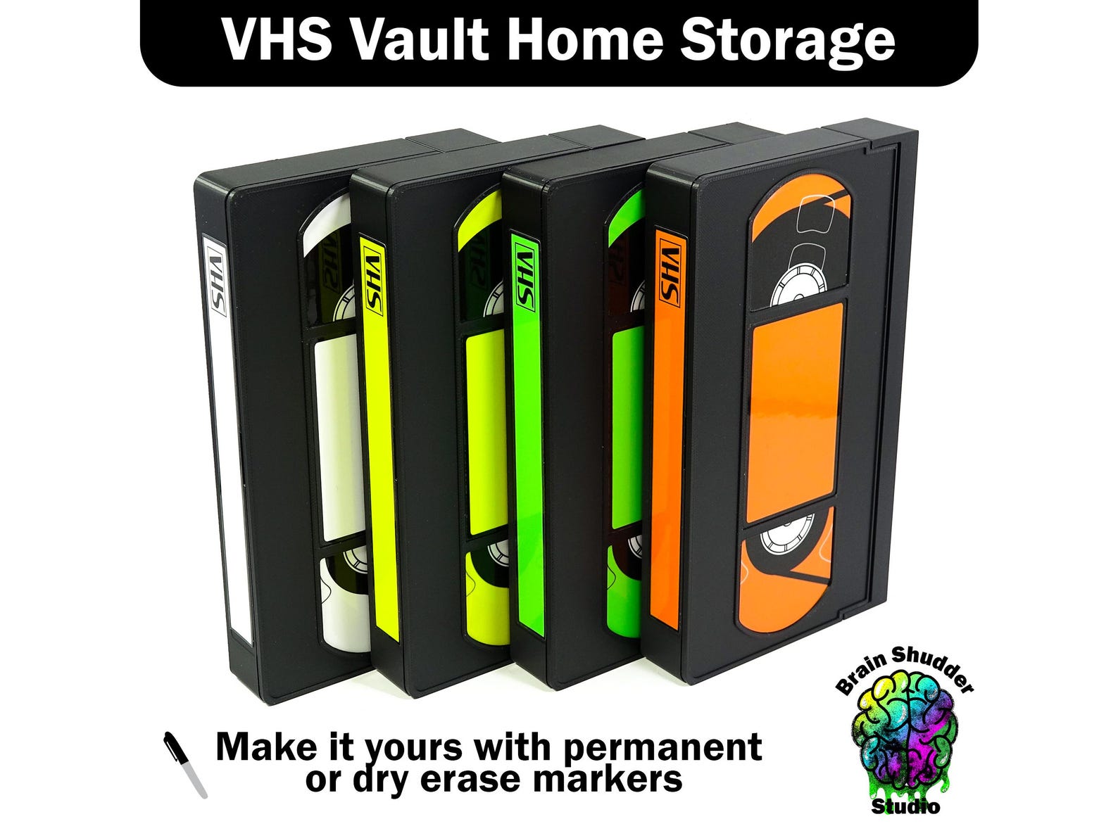 VHS Vault Home Storage - Empty | Trinket Storage Box | Gifts for Movie ...