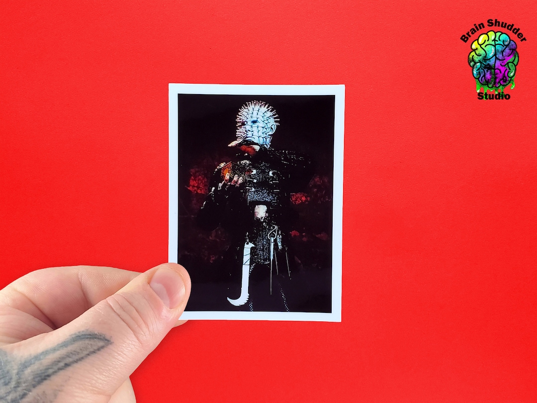 Pinhead With Puzzle Box Sticker | Hellraiser | Gifts for Horror Movie ...