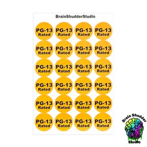 Pg13-rated VHS Movie Labels | Round VHS Movie Label Stickers | Retro ...