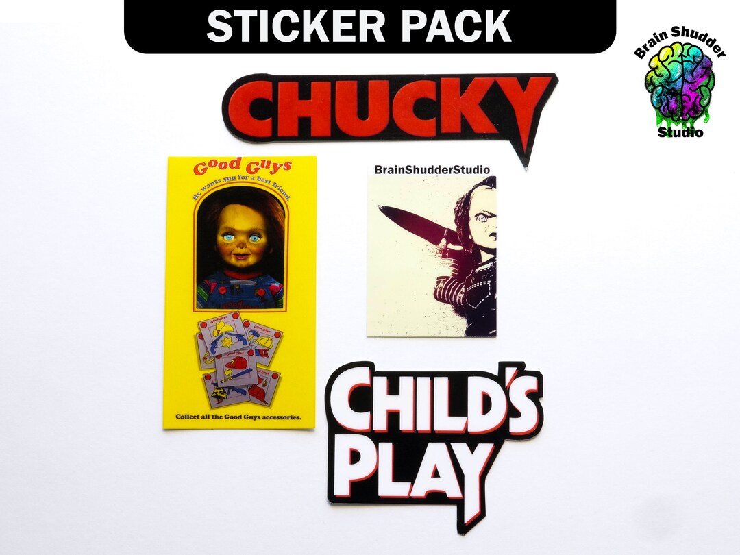 Chucky Sticker Pack | Good Guys | Child's Play | Gifts for Movie ...