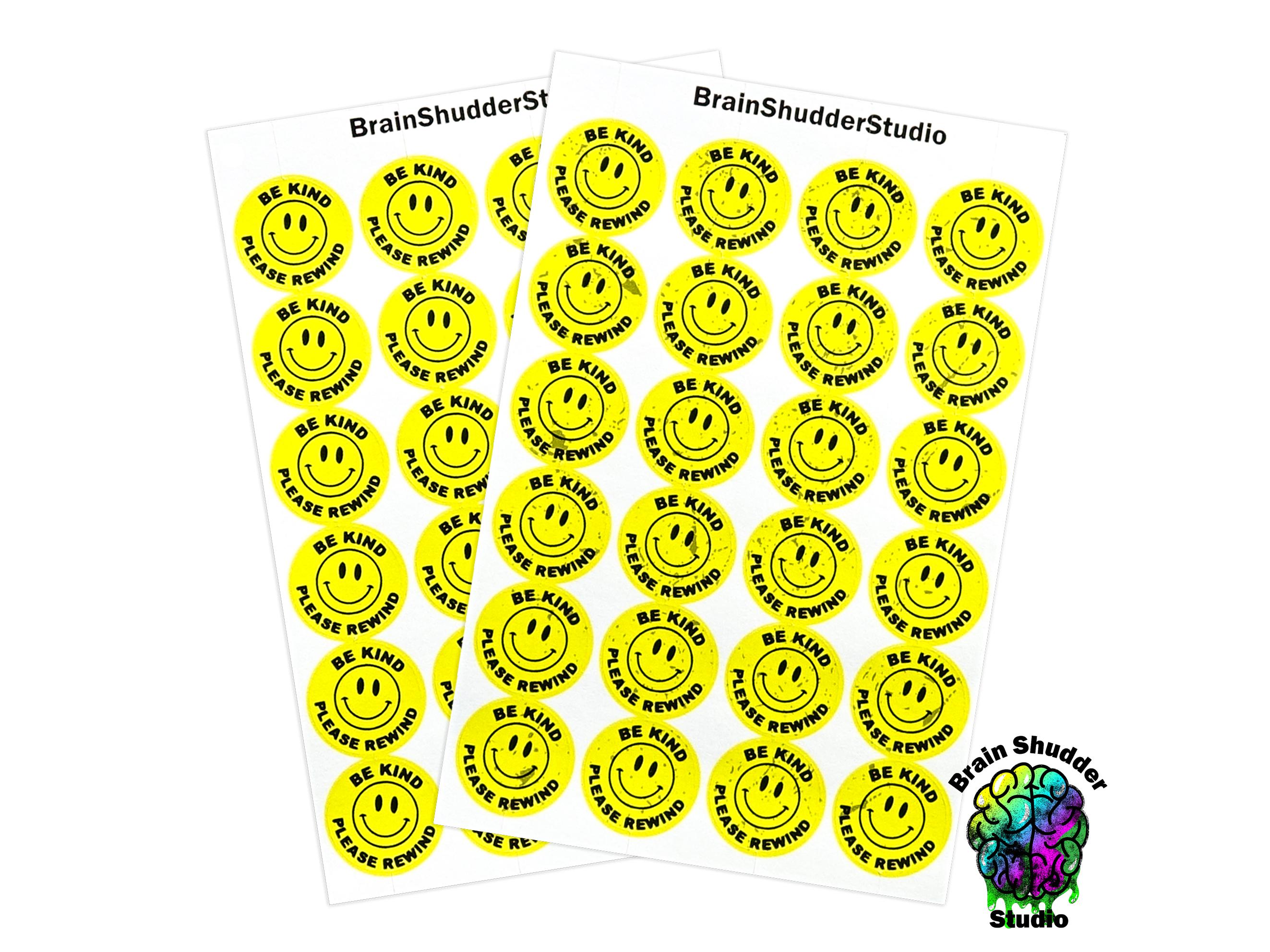 Be Kind Please Rewind VHS Movie Labels | Round VHS Movie Label Stickers ...