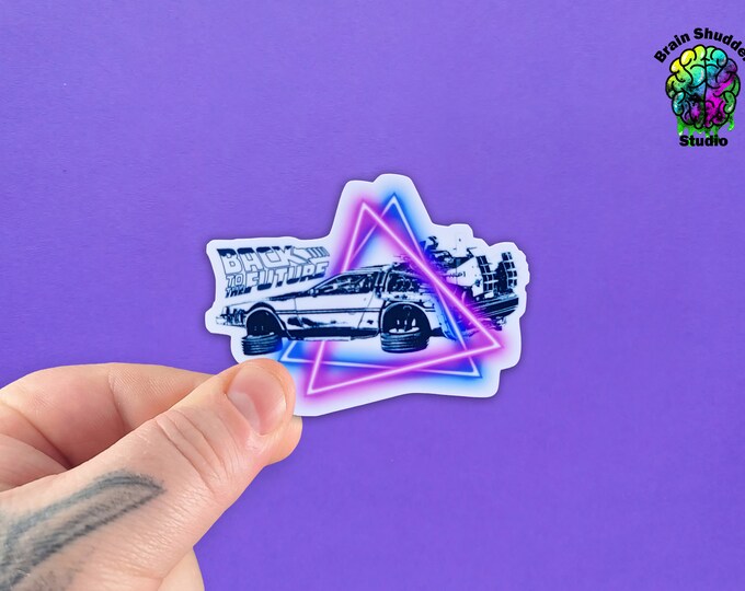 Back to the Future Delorean Sticker Classic Movie Car Side View Decal ...