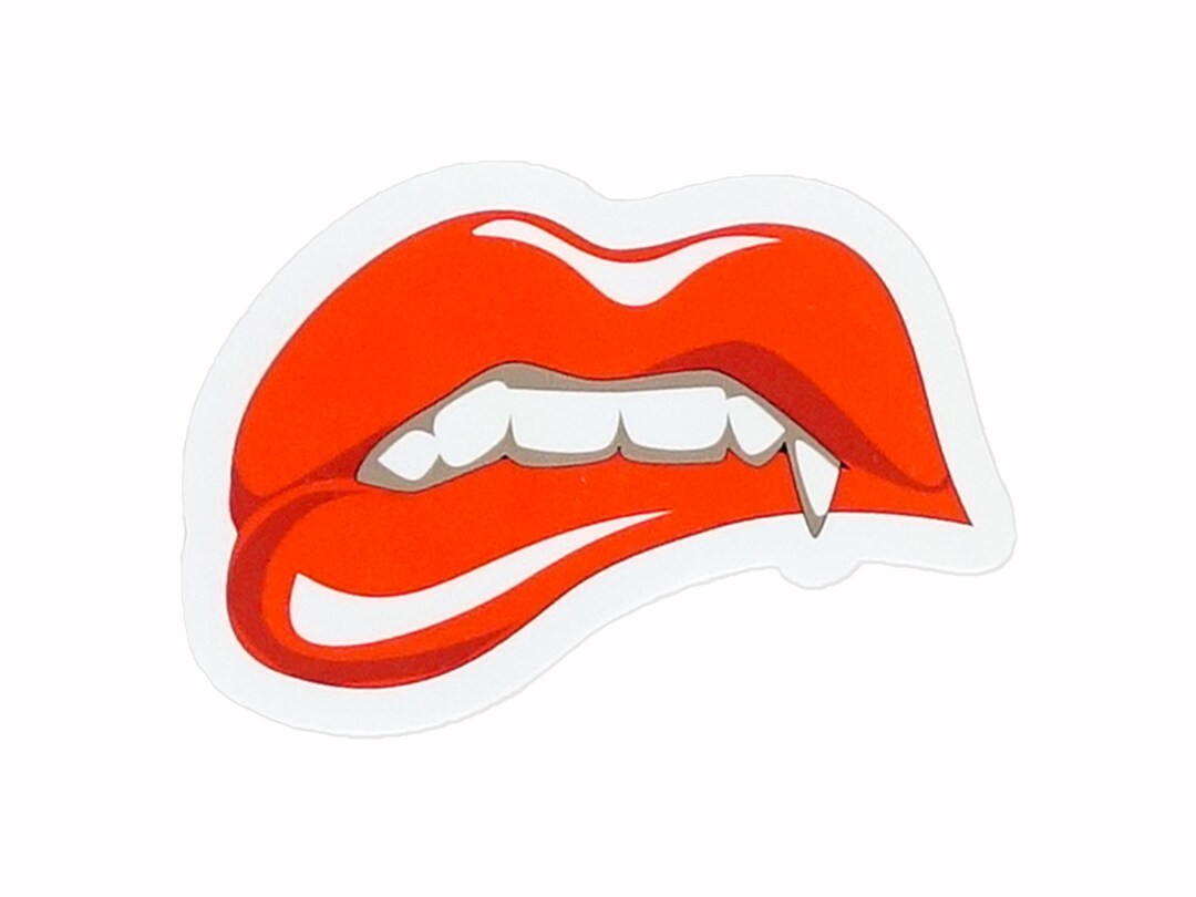 Vamp Lips 90's Sticker | Nostalgic Gifts - Etsy