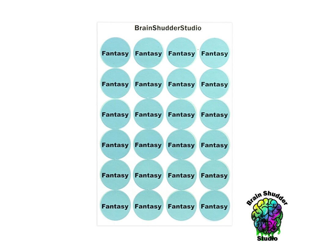 Fantasy VHS Movie Labels | Round VHS Movie Label Stickers | Retro Movie ...