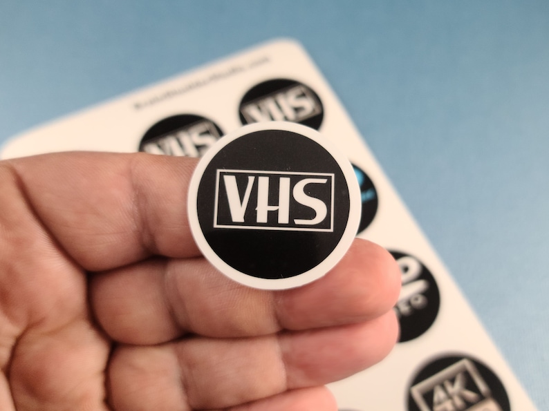 Movie Format Logo Sticker Sheet | VHS DVD Blu-ray 4K | Gifts for Movie ...