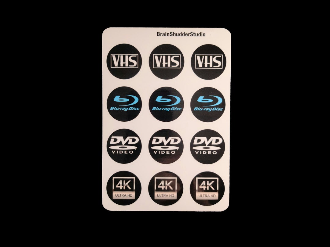 Movie Format Logo Sticker Sheet | Gifts for Movie Collectors - Etsy