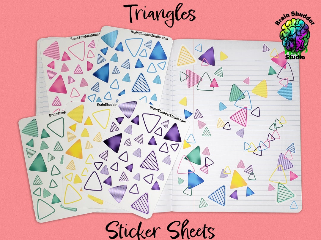 Anime Shojo Triangles Sticker Sheet - Etsy