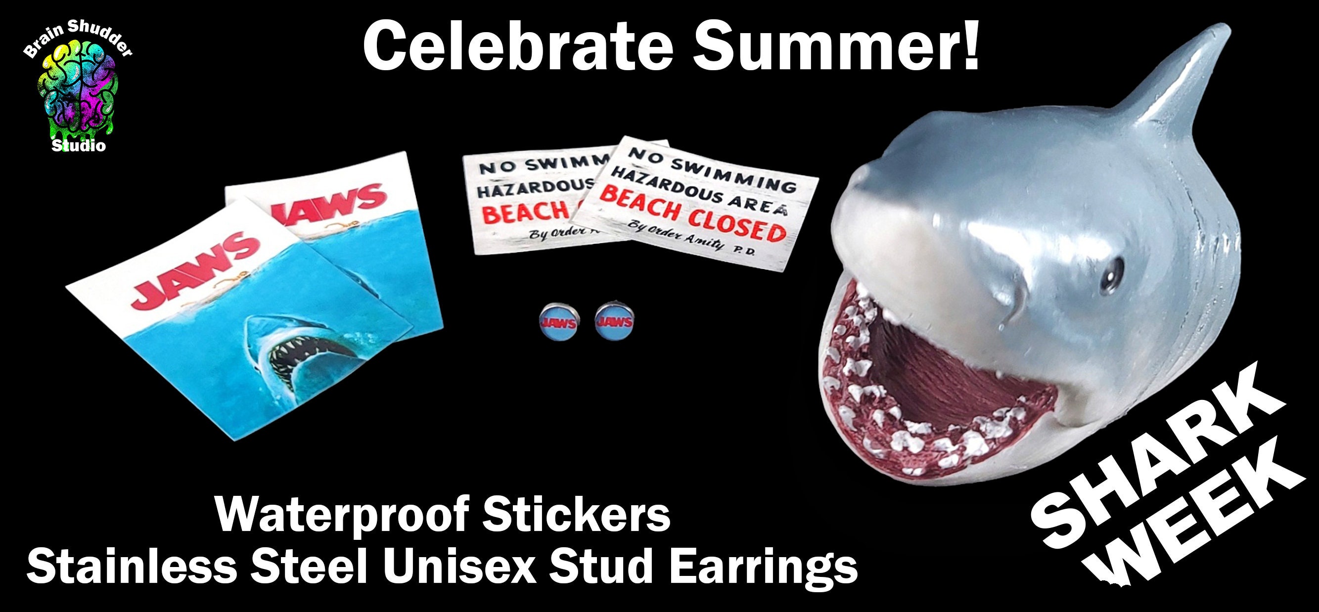 Jaws Sticker Shark Week Gifts for Horror Movie Fans - Etsy