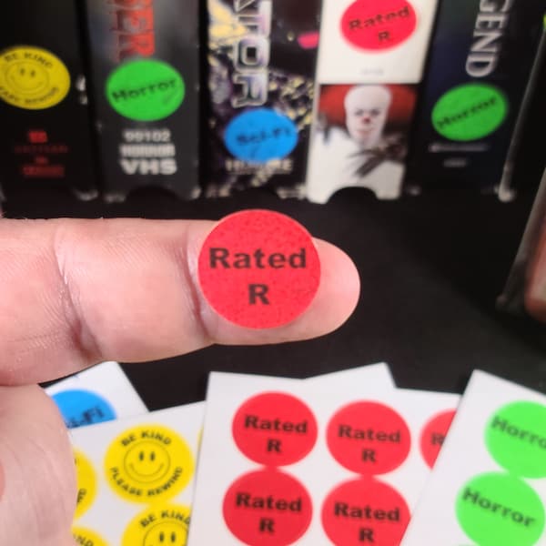 Movie Label Stickers - Etsy
