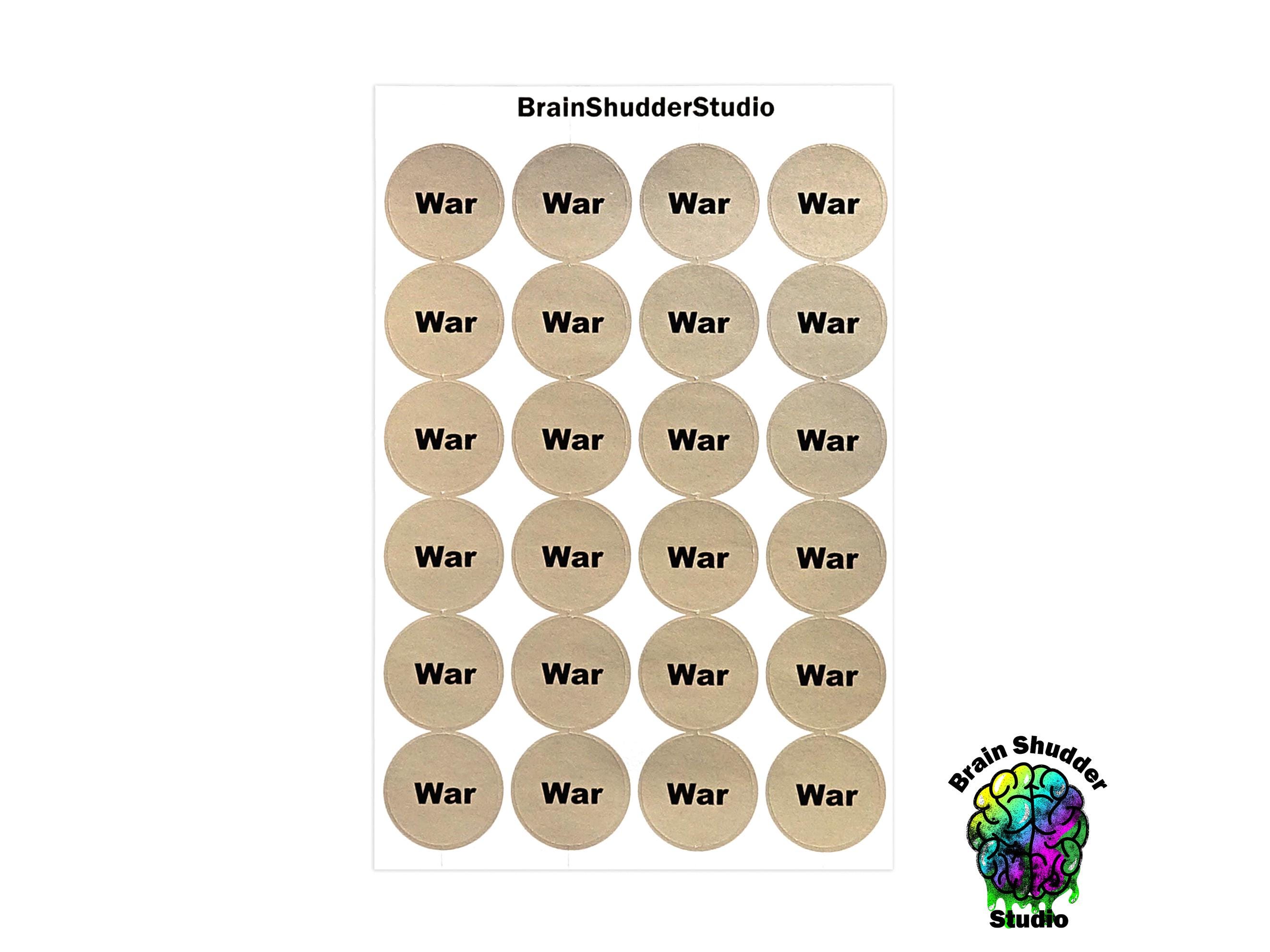 War VHS Movie Labels | Round VHS Movie Label Stickers | Retro Movie ...