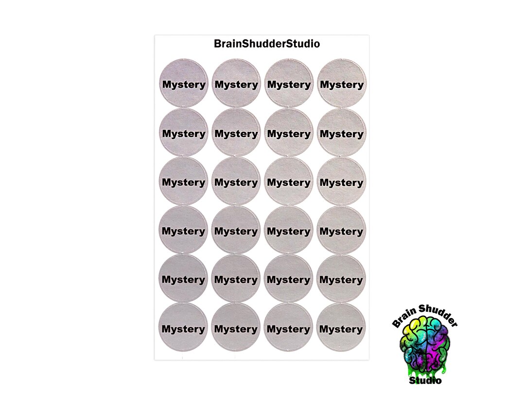 Mystery VHS Movie Labels | Round VHS Movie Label Stickers | Retro Movie ...