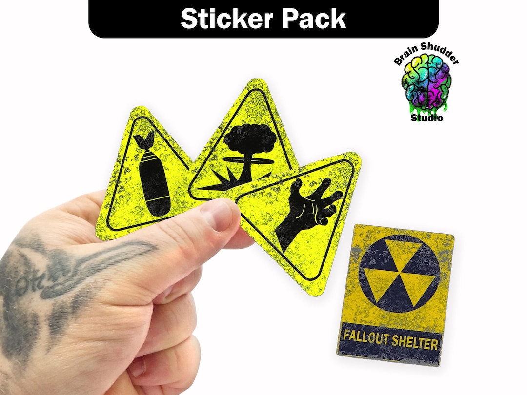 Fallout Sticker Pack | Fallout Shelter Sign, Zombie Hand Warning Sign ...