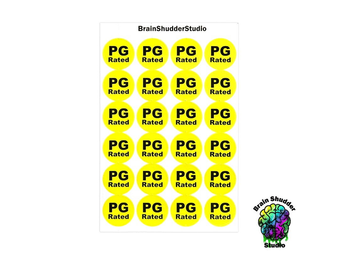 Pg-rated VHS Movie Labels | Round VHS Movie Label Stickers | Retro ...