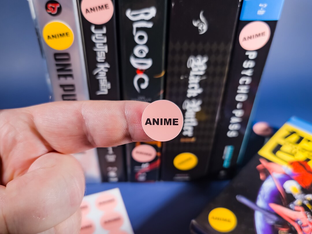 Pink Anime Movie Labels | Round Movie Label Stickers | Retro Movie ...