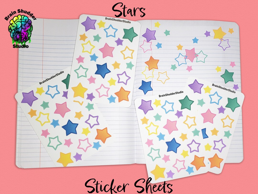 Anime Shojo Star Sticker Sheet - Etsy