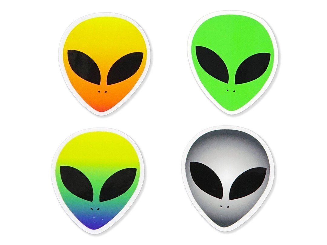 Alien Head Sticker Pack - Etsy