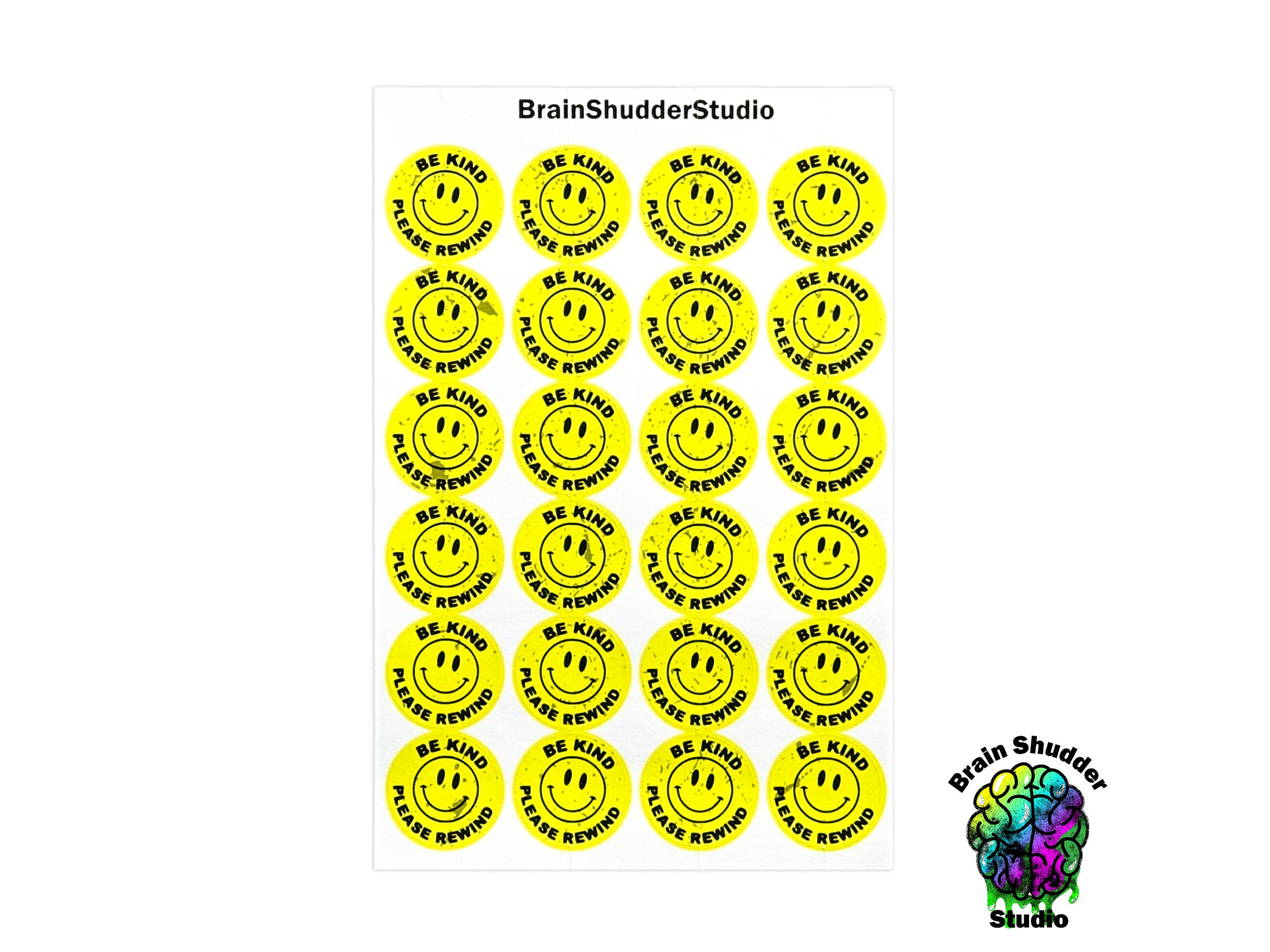 Be Kind Please Rewind VHS Movie Labels | Round VHS Movie Label Stickers ...