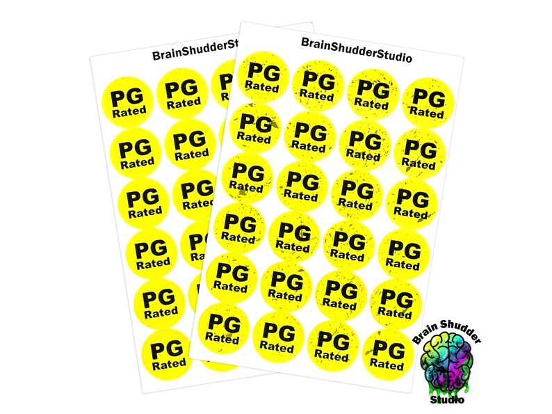 Pg-rated VHS Movie Labels | Round VHS Movie Label Stickers | Retro ...