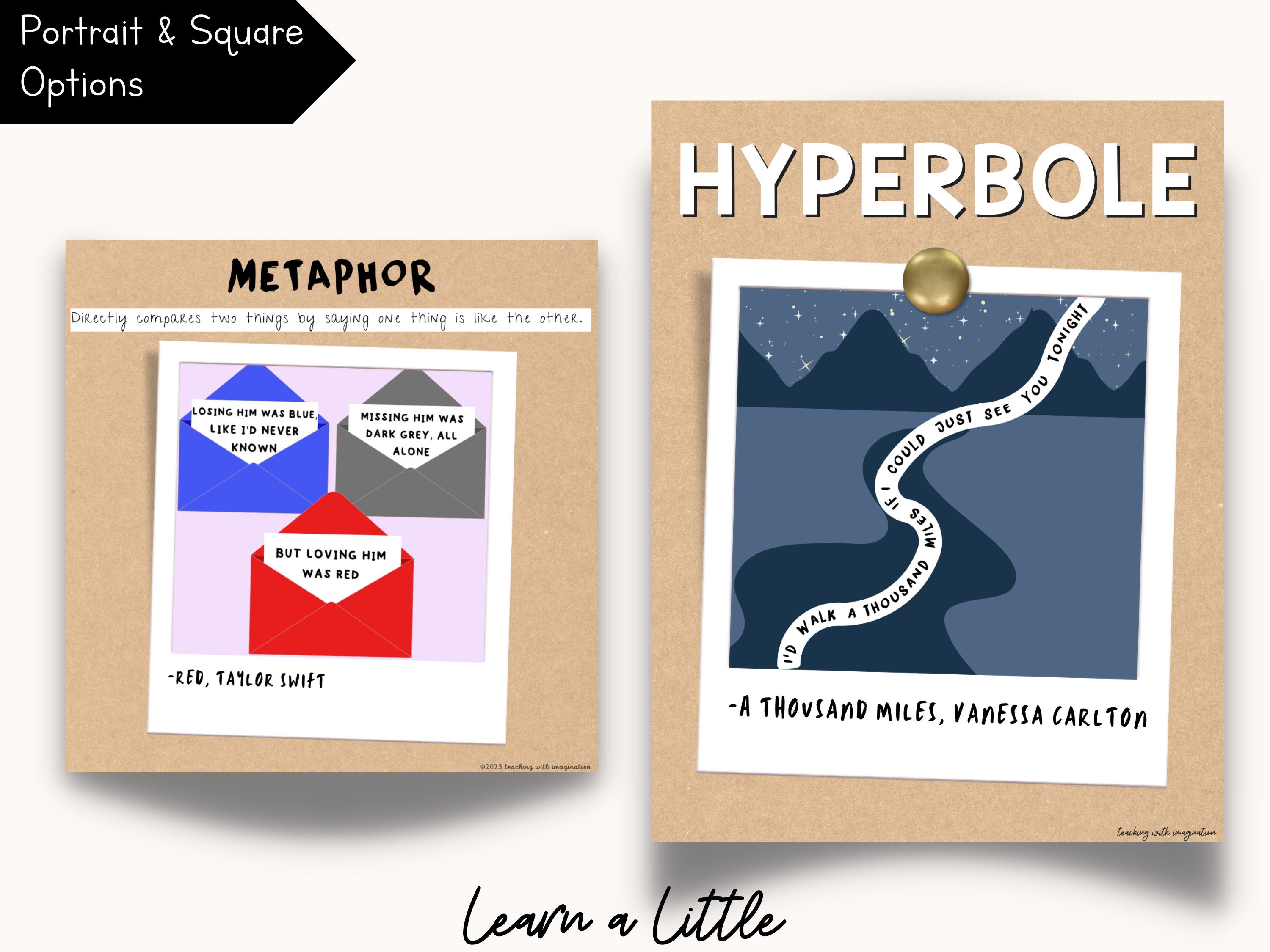 Figurative Language Posters English Classroom Decor Modern - Etsy