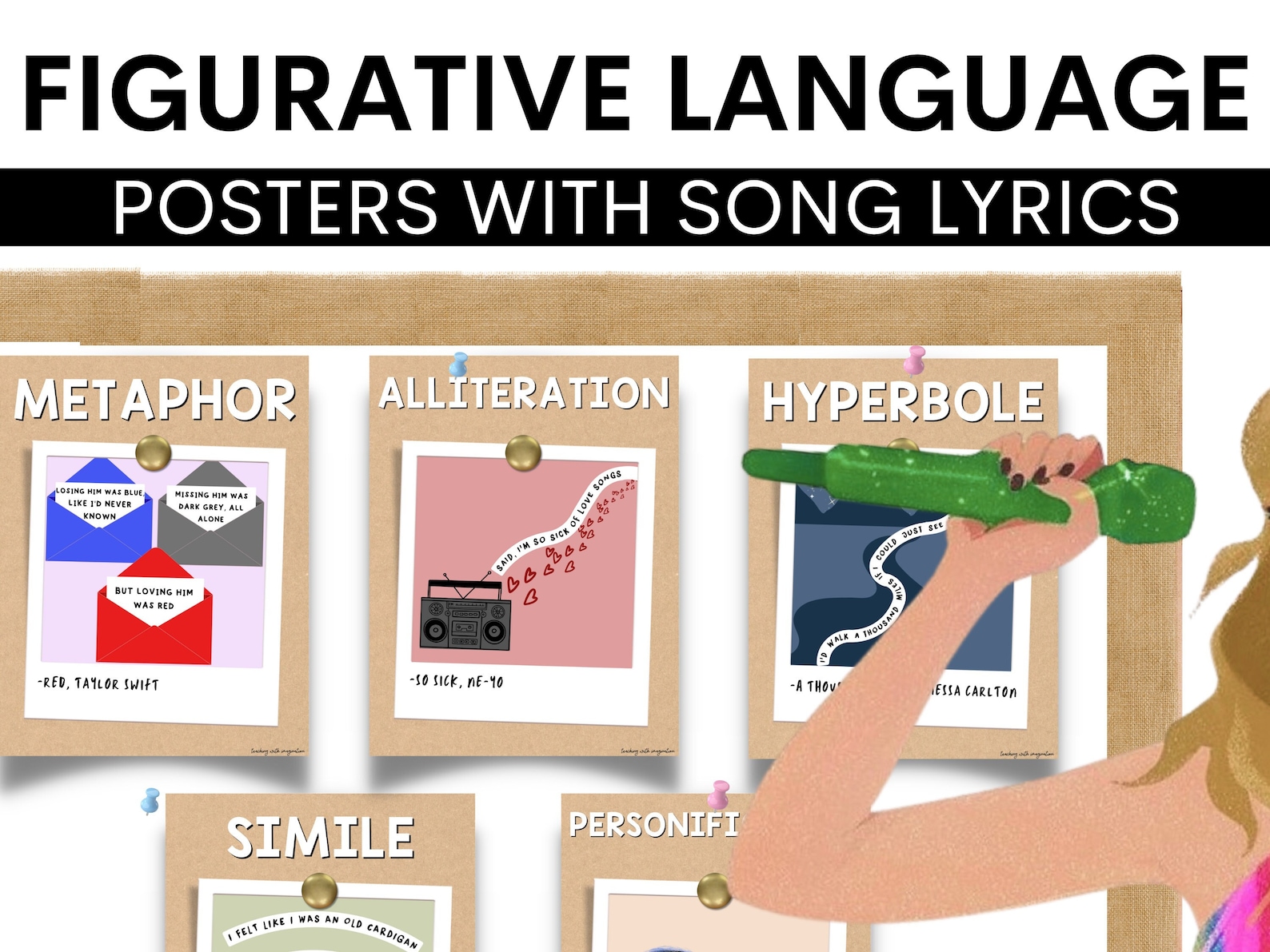 Figurative Language Posters English Classroom Decor Modern - Etsy