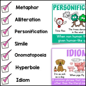 Figurative Language Posters, English Classroom Posters, Writing Posters ...