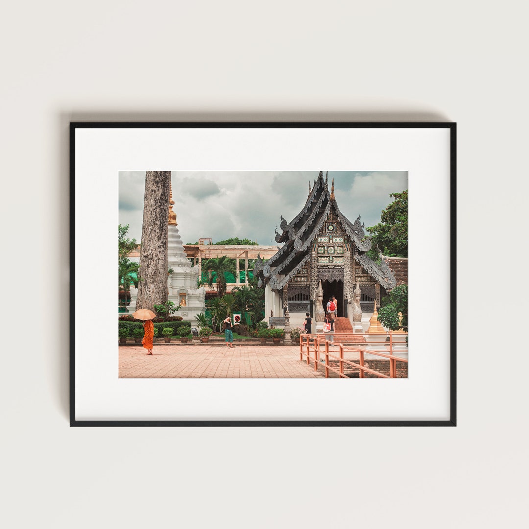 Bangkok Temple Sacred Art Print - Thailand Wall Art Poster | Temple ...