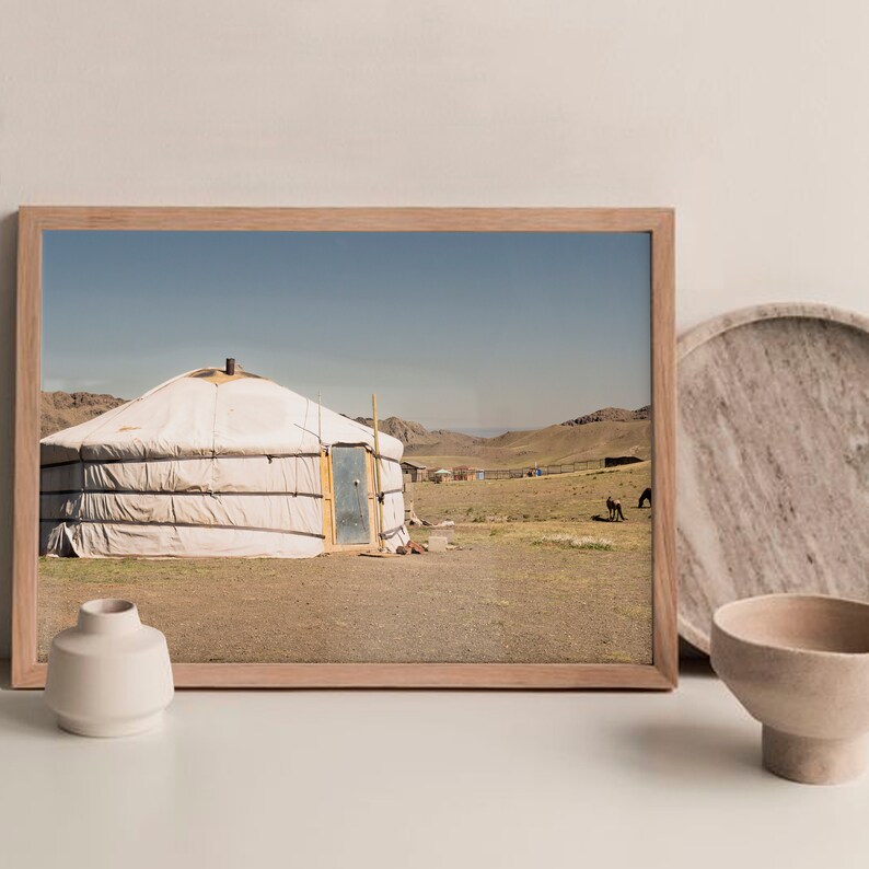Mongolia Yurt Landscape Travel Photo Printable Instant - Etsy