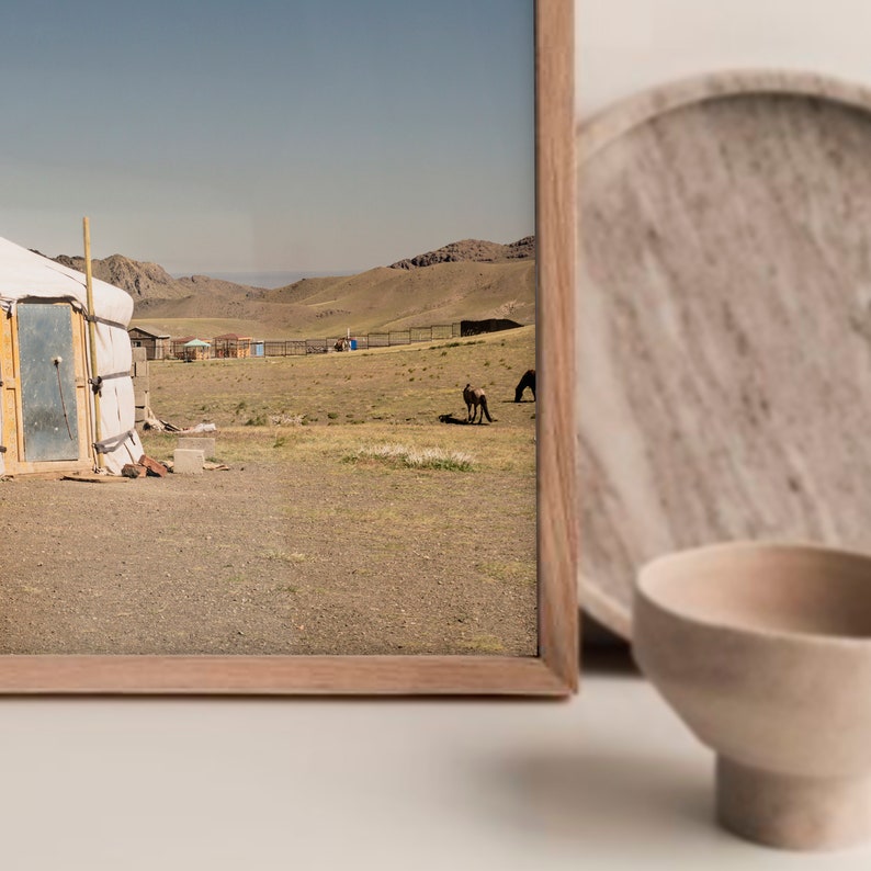 Mongolia Yurt Landscape Travel Photo Printable Instant - Etsy