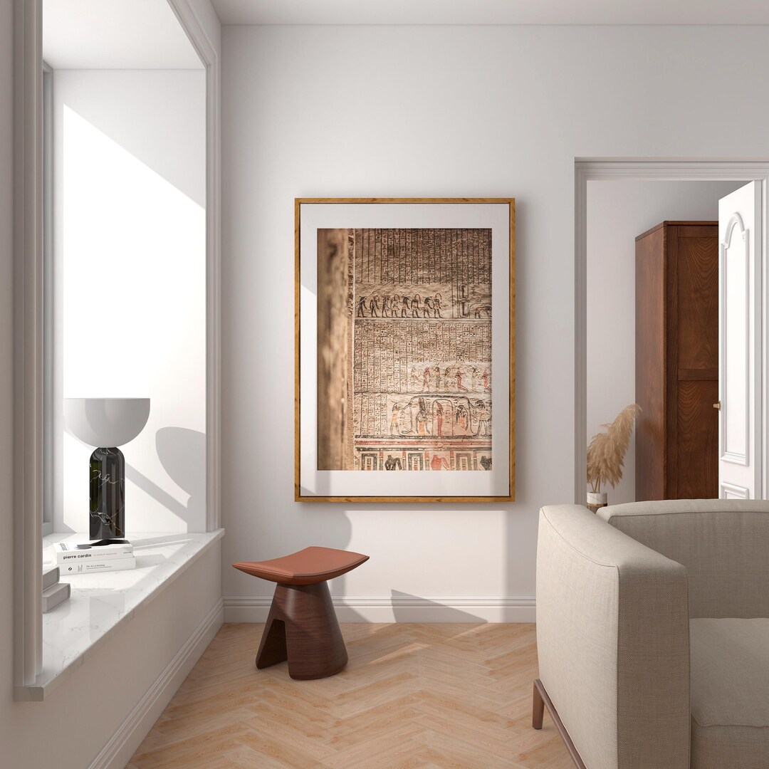Scripture Wall Art, Mythology Hieroglyphic - Egypt Decor Tomb of Ramses ...