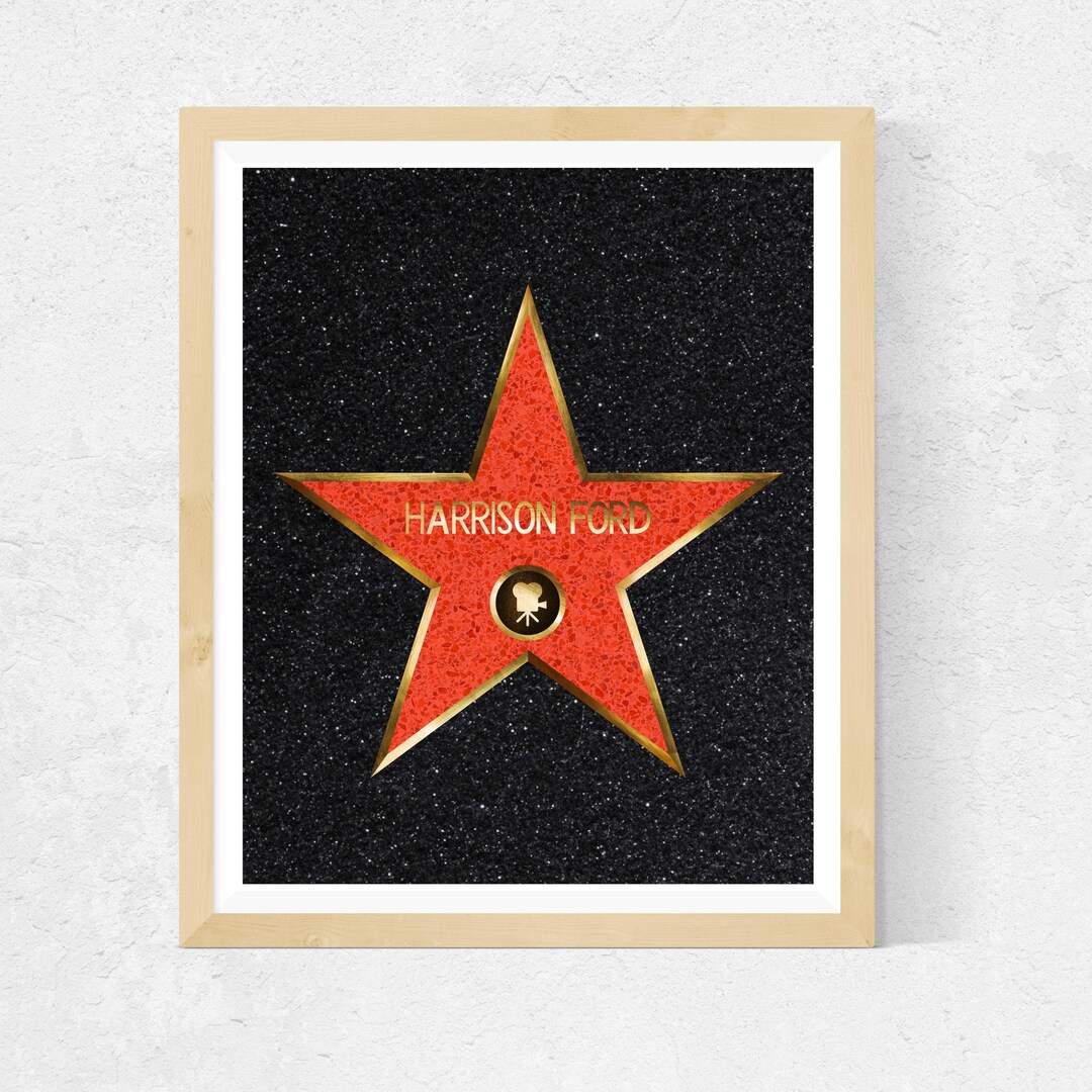 Hollywood Star Poster Celebrity or Custom Name Personalised Gift Famous ...