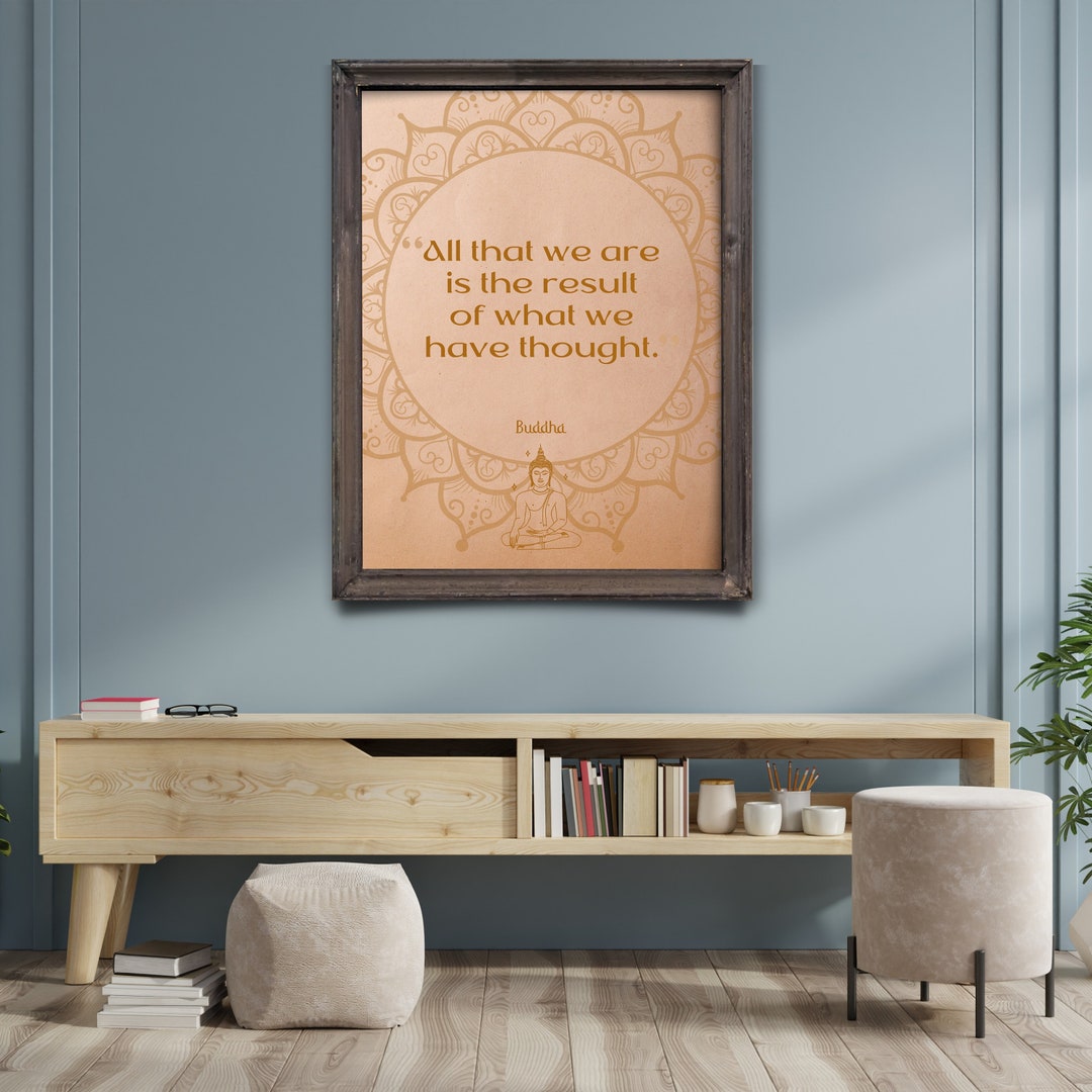 Buddha Quote Art Print: Inspirational Yoga Studio Decor (digital ...
