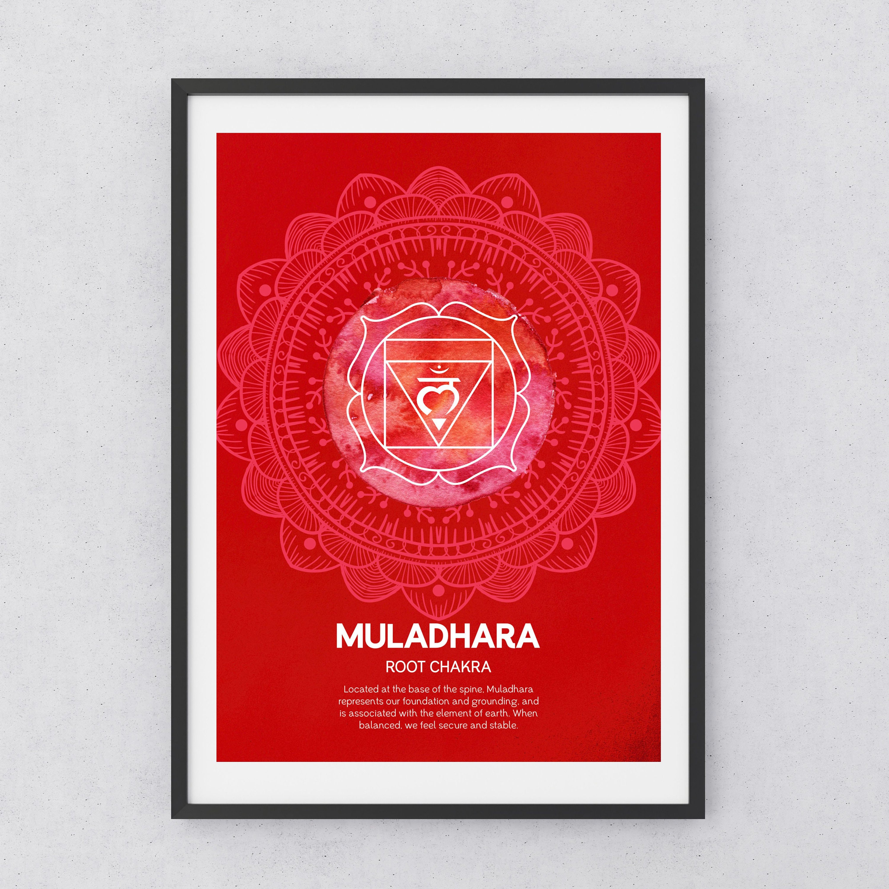 Chakras Muladhara Root Chakra, Printable Wall Art, Printable Chakra ...