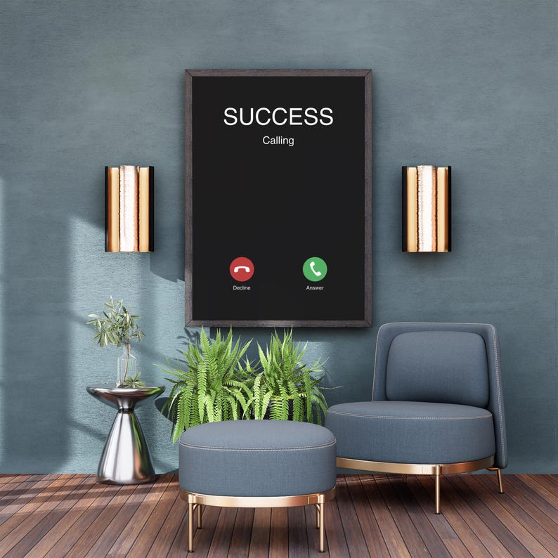 Success Calling Motivational Poster - Digital Download Perfect for a ...
