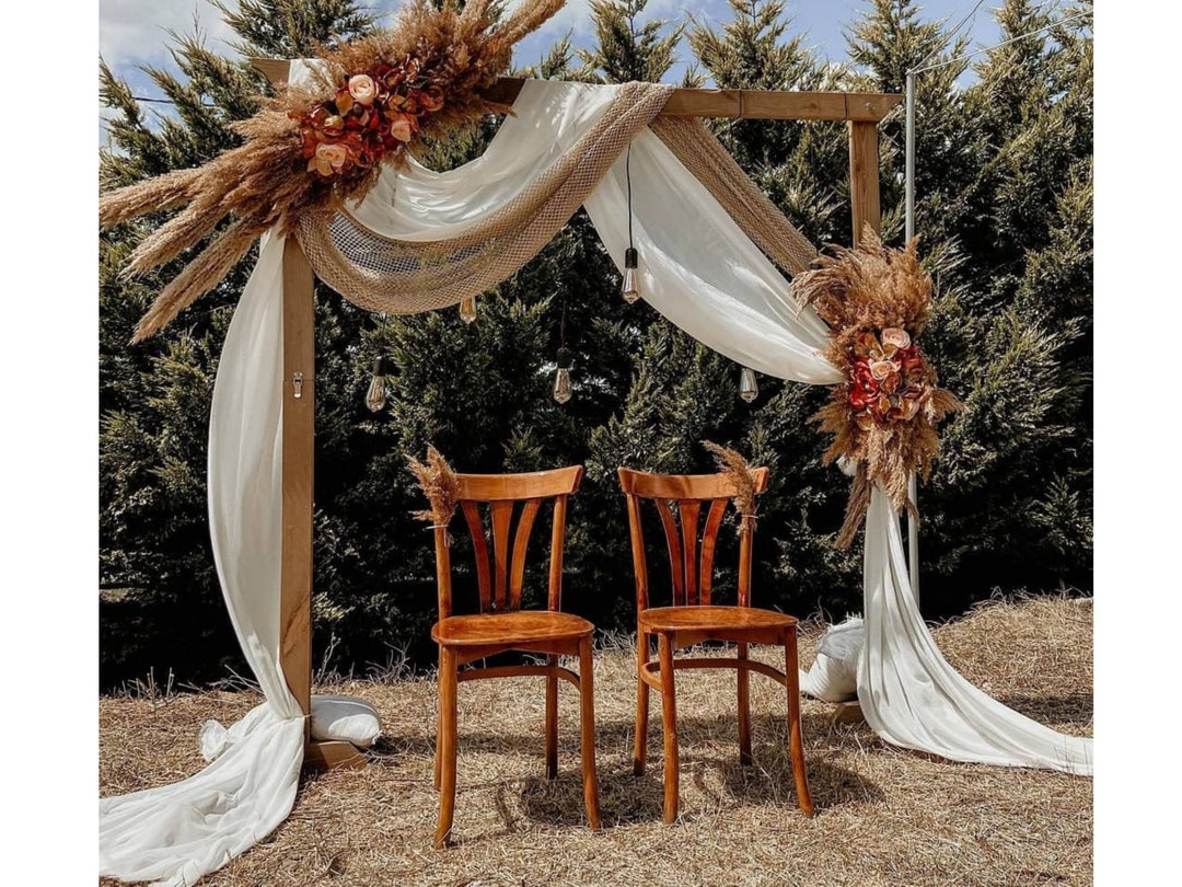 Rustic Geometric Wooden Backdrop Stand, Wedding Arch Stand, Dark Brown ...