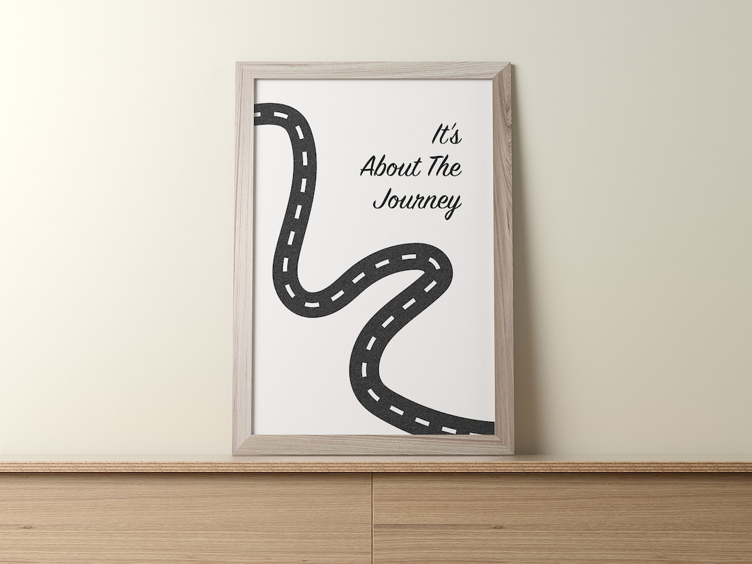 It's About the Journey Wall Art, Large Art Poster, Bedroom Graphic ...