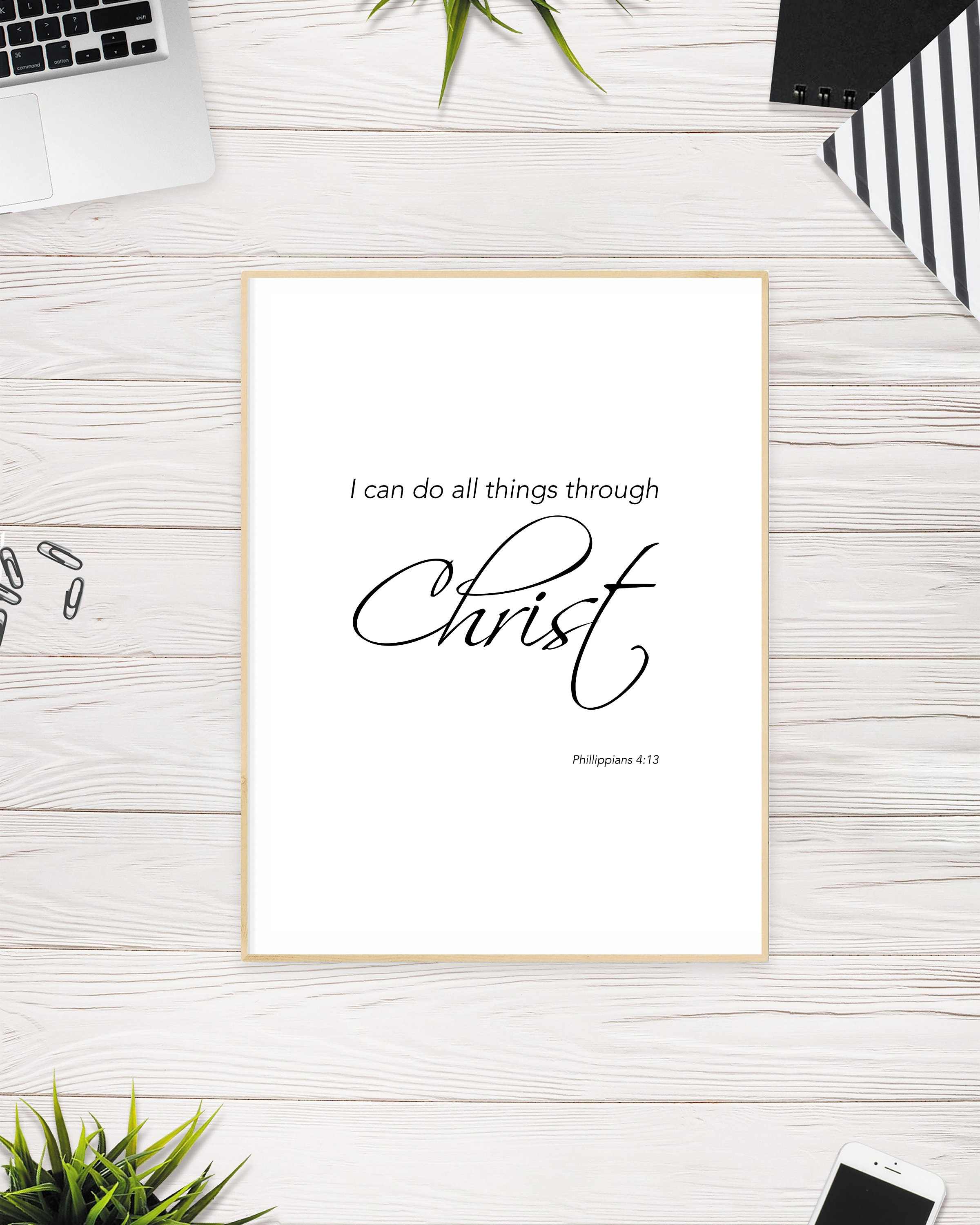 I Can Do All Things Through Christ Printout Poster, Printable Religious ...