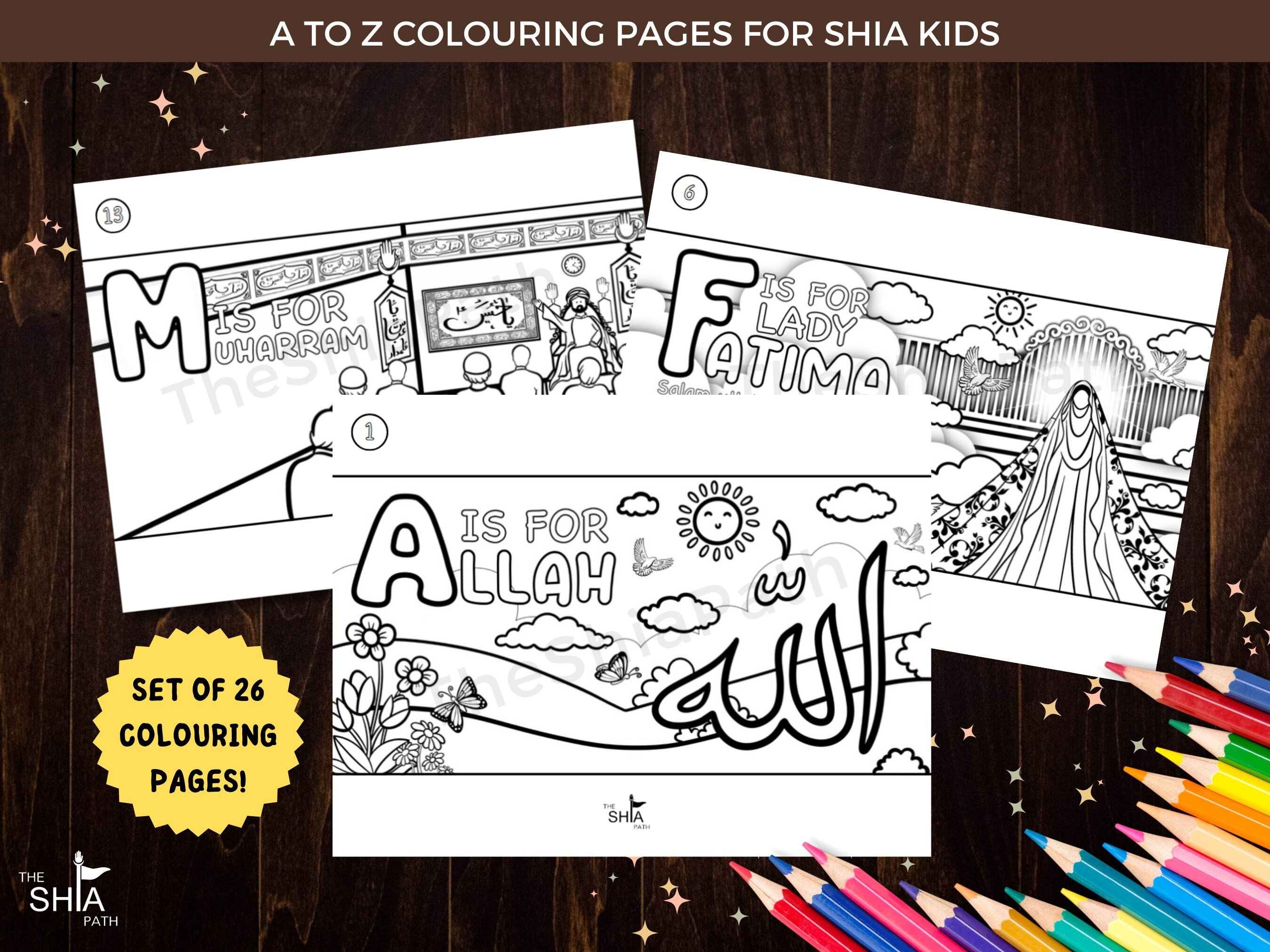 Shia Colouring Pages | Printable Activity Set for Shia Kids | Muharram ...