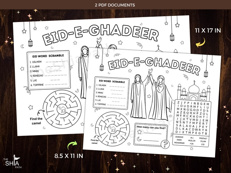 Eid-e-ghadeer Placemat | Printable Activities for Families and Kids ...