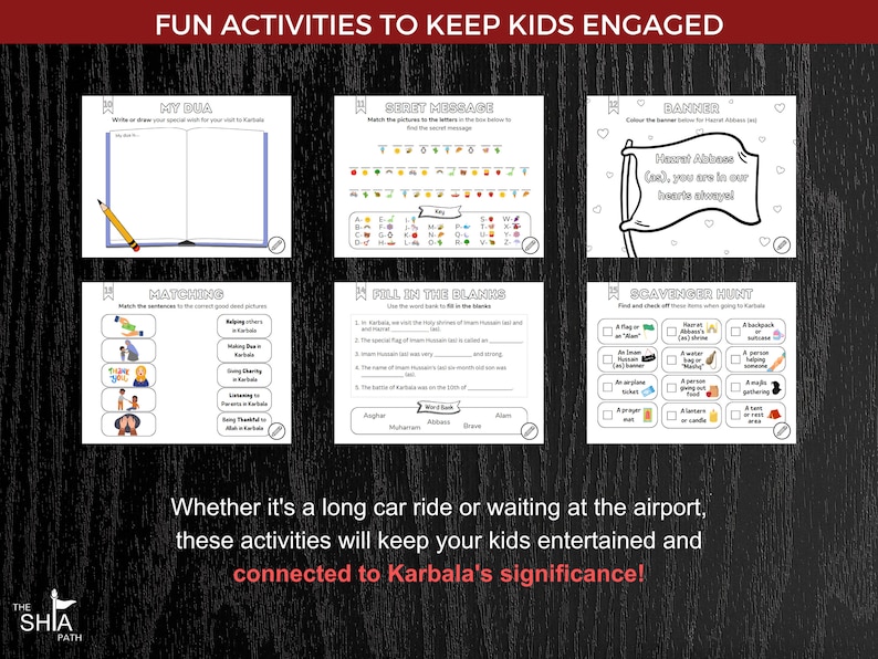 Karbala Activity Set | 15 Page Bundle | Printable Activities for ...
